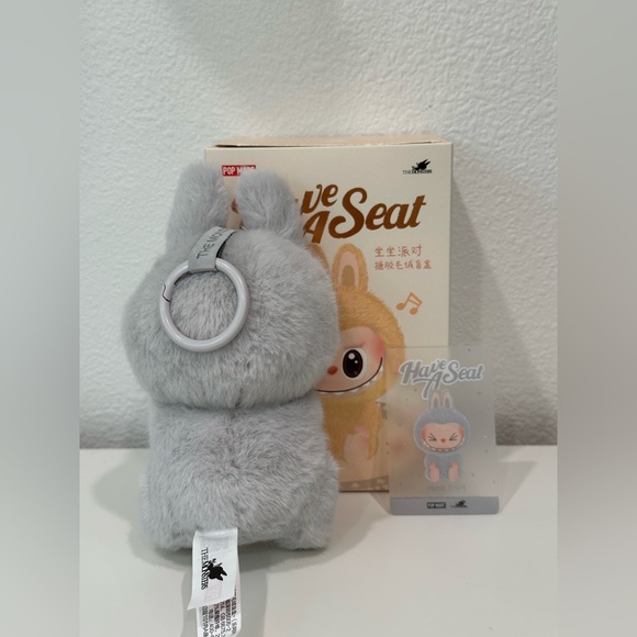 POP MART | Toys | Authentic Pop Mart Labubu Have A Seat Hehe Gray Color ...